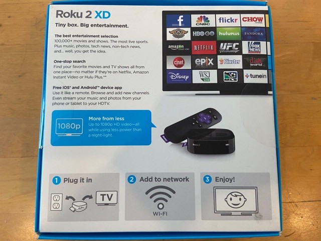 Roku 2 XD (2nd Generation) Media Streamer 3050X - Black for sale online ...