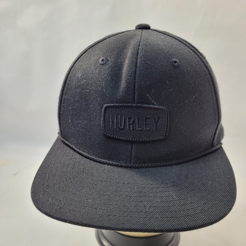 Hurley Embroidered Men's Baseball Cap Hat Black Snapback One Size | eBay