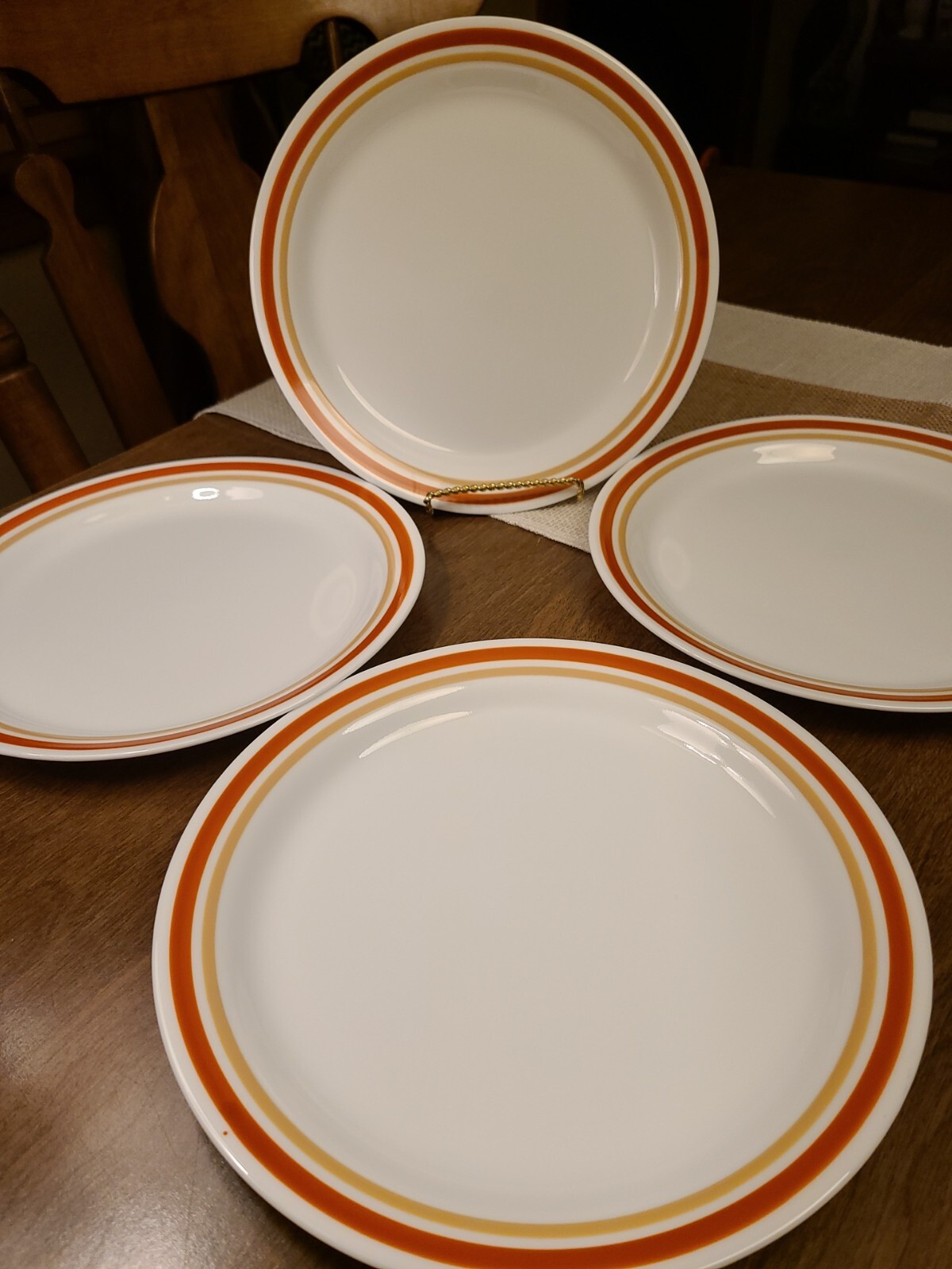 VTG Set Of 4 Corelle Corning Cinnamon Chestnut Luncheon Salad Plate 8 1 ...