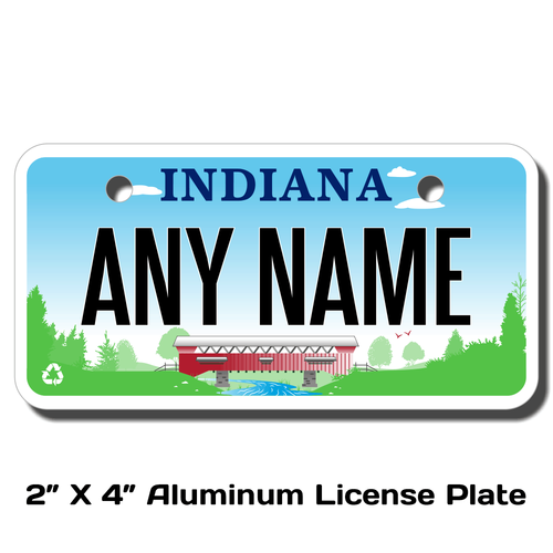 Personalized Indiana License Plate 5 Sizes Mini to Full Size Free ...