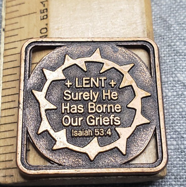 Vintage pendant medal challenge coin Lent prayer Beautiful G86 | eBay