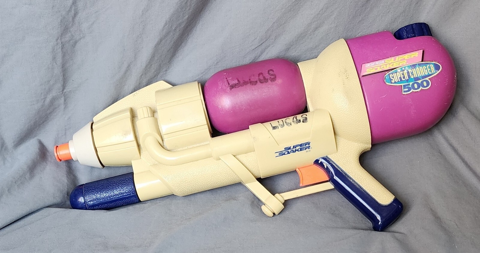 Vintage Super Soaker Super Charger 500 Pump Water Gun Blaster w/ Nozzle ...