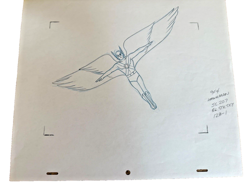 Hawkman original animation cel drawing | eBay UK