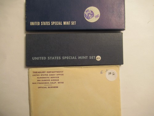 1965, 1966, 1967 US SMS (special mint sets) silver Kennedy's US Mint ...