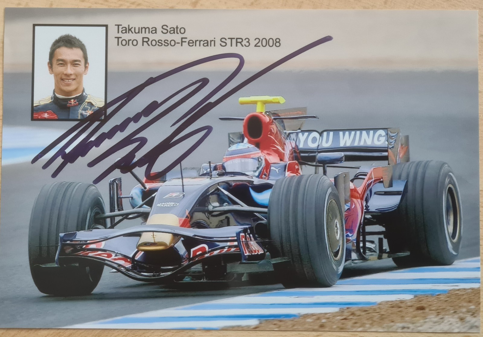 Takuma Sato Toro Rosso 2008 original signiert Autogramm Foto | eBay