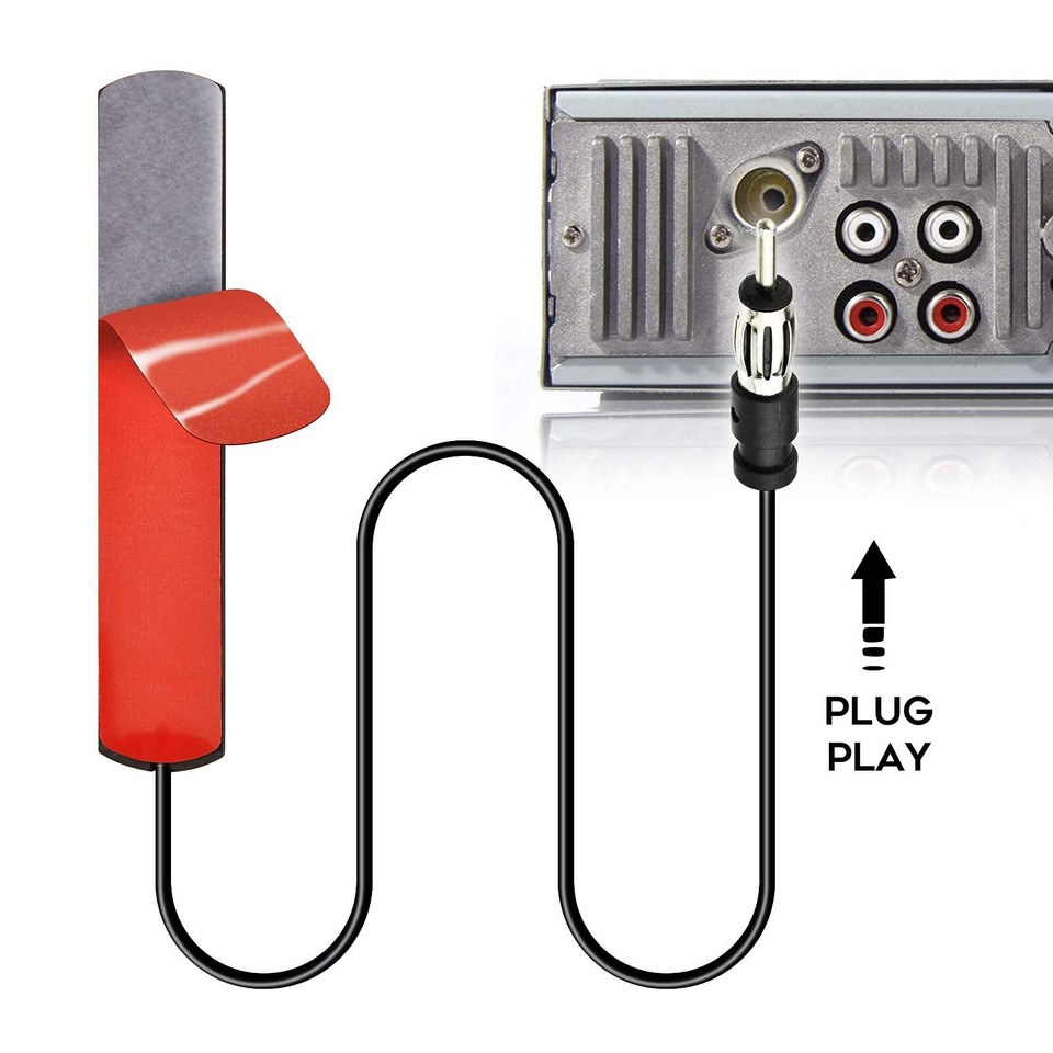 Car Stereo FM Radio Antenna, Hidden Windshield Antenna, DIN Plug ...