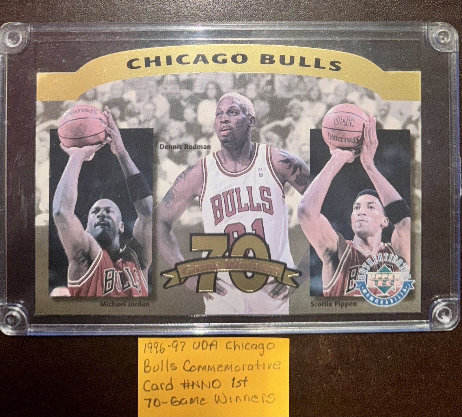 1996-97 UDA Chicago Bulls Commemorative Card - 1st 70-Game Winners #NNO ...