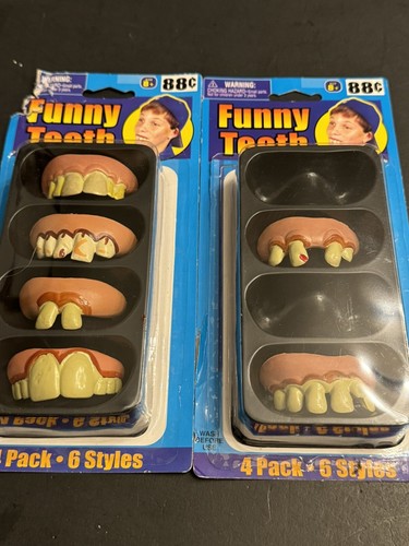 Halloween Funny Gross Teeth 4 Pack Hillbilly Vintage Walmart | eBay