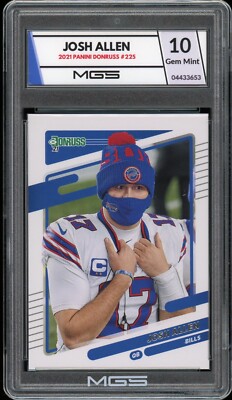 2021 Panini Donruss #225 Josh Allen MGS Graded 10 Gem Mint BILLS | eBay