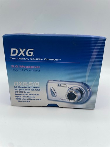 DXG model 518 5 Megapixel Digital Camera 3x Optical Lens DXG-518 Brand ...