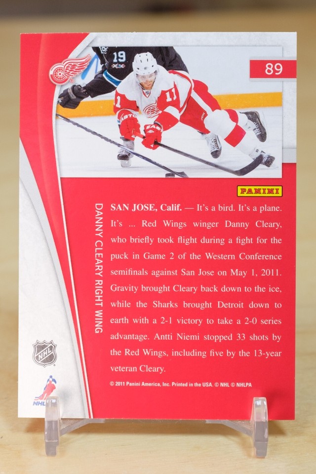 2011-12 Panini Pinnacle Hockey Base #89 Danny Cleary - Detroit Red ...