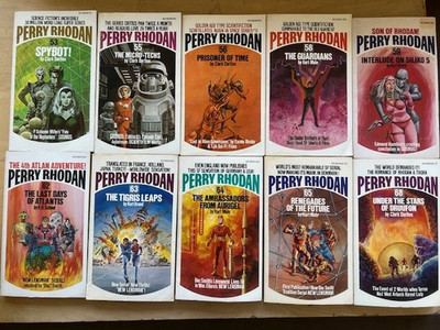 Perry Rhodan paperback book lot #'s 53, 55, 56, 58, 59, 62, 63, 64, 65 ...