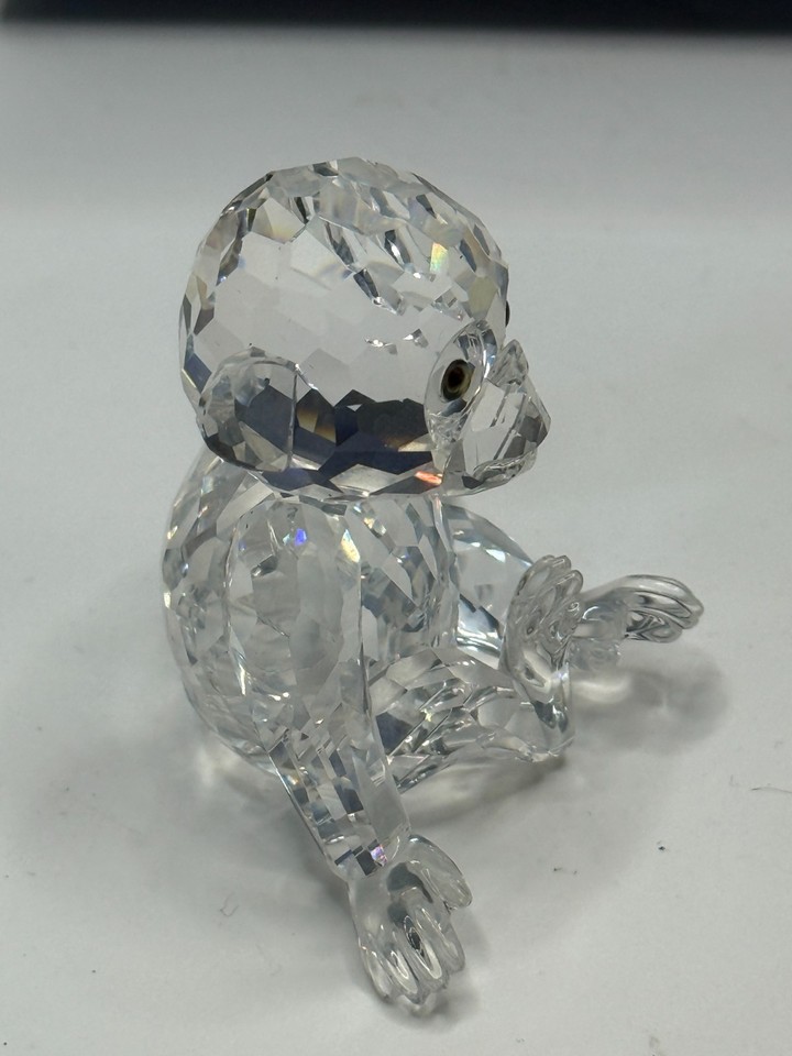 Swarovski Crystal Chimpanzee Monkey Figurine W/Box No COA | eBay