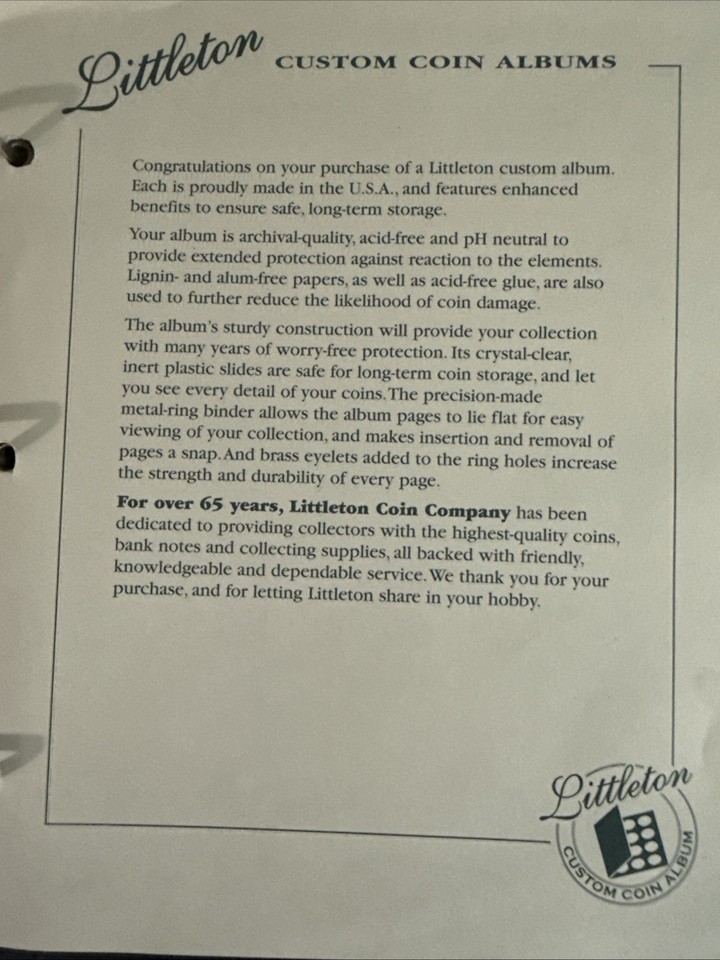 Littleton Coin Album LCA23 Liberty Head Nickel 1883-1912 Book with 10 ...