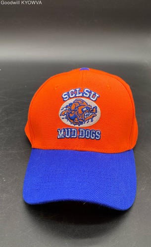 Mud Dogs Mens Orange Blue Solid Adjustable Baseball Cap Hat Good ...