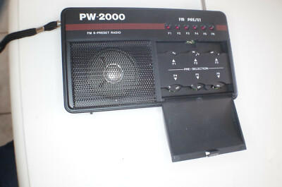 Vintage PW2000 FM 6-PRESET RADIO BLACK FM 88-108 MHZ | eBay UK