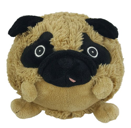 Squishable Pug Dog 6x9" Plush Puppy Round Soft Eyes Brown Black Stuffed ...