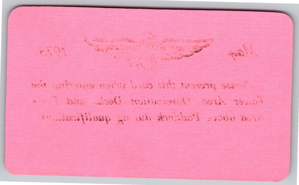 1973 Indy 500 Tower / Press Practice Ticket Pass Card Indianapolis IMS ...