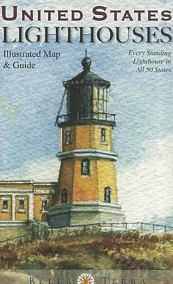 United States Lighthouses Illustrated Map and Guide by Bella Stander ...