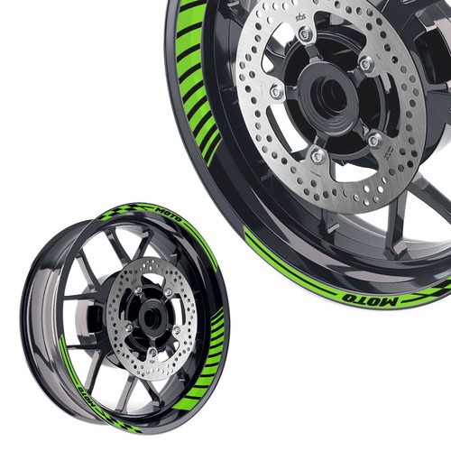 Green 17 inch Rim Decals Wheel Sticker AA2 Fit Kawasaki GPZ 900 1000 ...