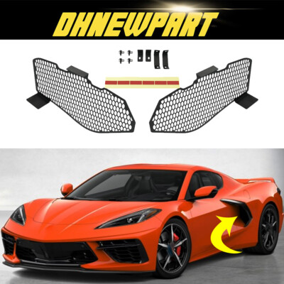 2020-2024 Corvette C8 Side Intake Mesh Grille Insert Guards Aluminum ...