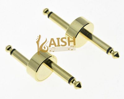 2-Pack Gold Crank Guitar Effect Pedal Connector 1/4" Effect Pedal ...