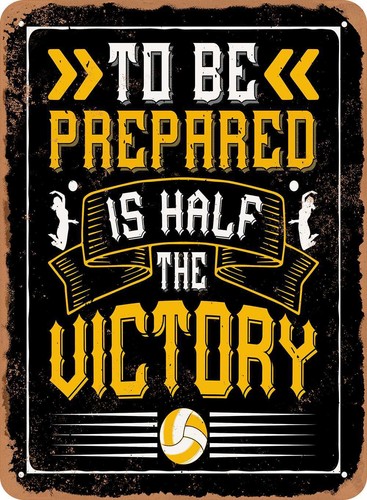 METAL SIGN - To Be Prepared is Half the Victory - (Volleyball) Vintage ...