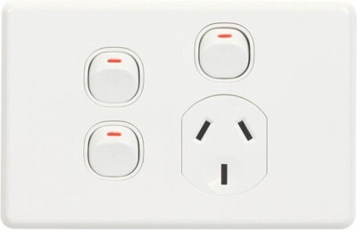 Clipsal Classic Single Powerpoint Two Extra Switches | C2015XX | eBay ...