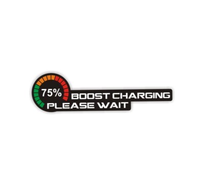 Boost Charging Sticker 220mm x 60mm Funny Decal Stickers Car Bumper ...