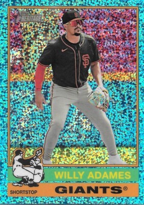 2025 Topps Heritage WILLY ADAMS Chrome Light Blue Sparkle -SF GIANTS ...