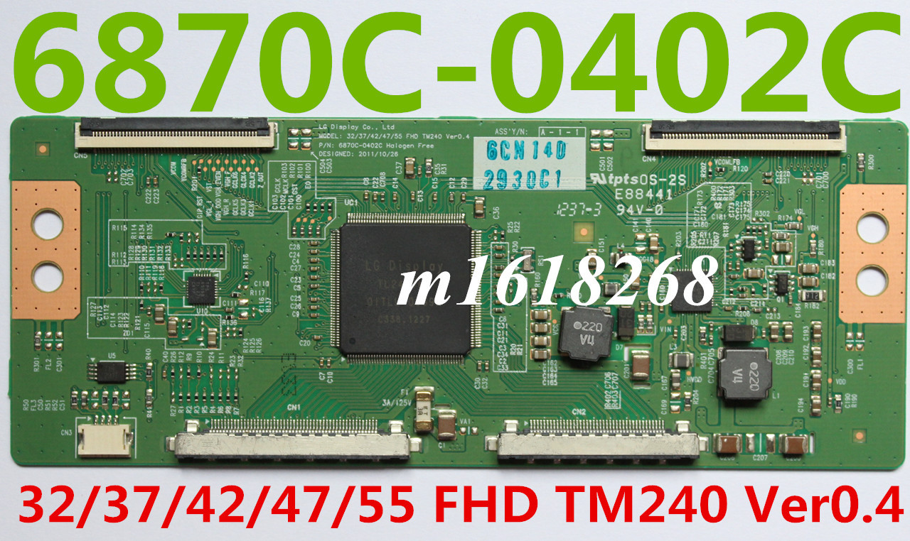6870C-0402C T-Con Board 32/37/42/47/55 FHD TM240 Ver0.4 Vizio ...