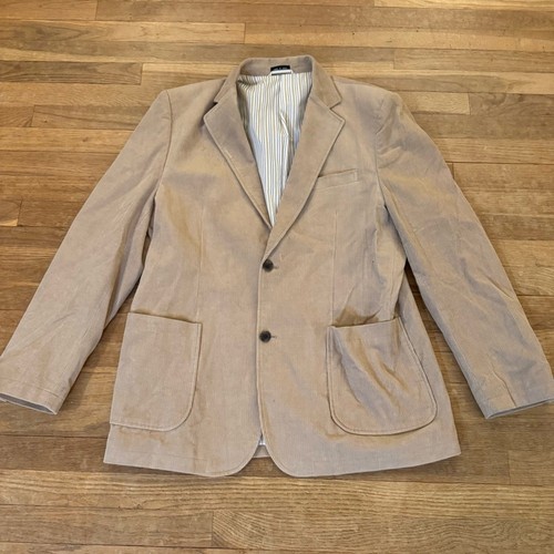 Consensus tan corduroy two button sports jacket blazer size large L b44 ...