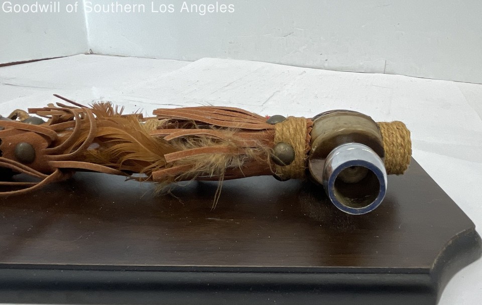 19" Native American Tomahawk Peace Pipe Axe Wooden Wall Decoration ...