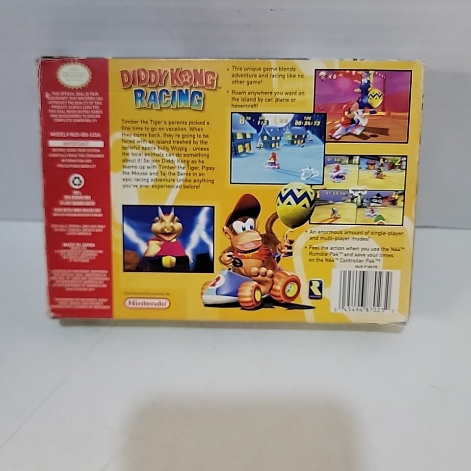 Diddy Kong Racing Nintendo 64 N64 Box Only w/Inserts No Game Authentic ...