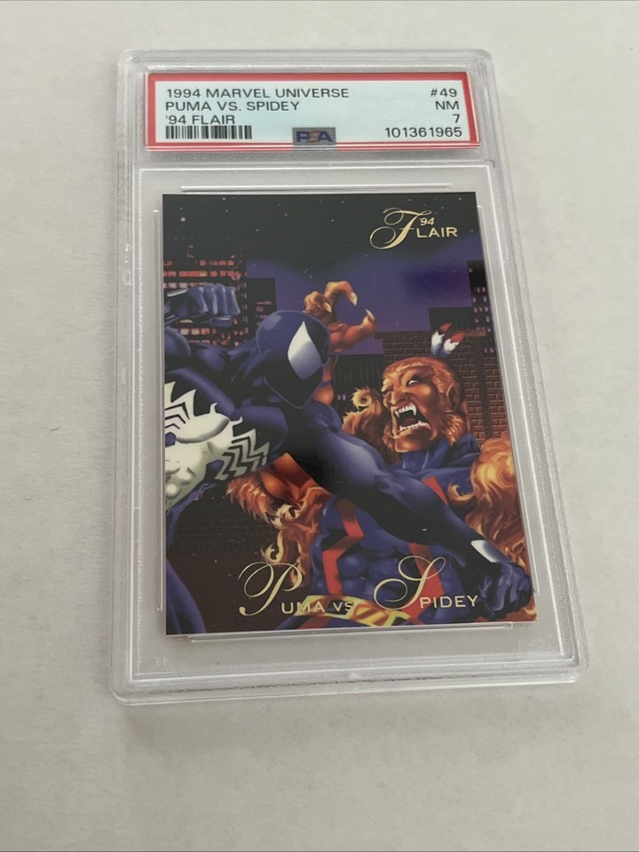 1994 MARVEL UNIVERSE '94 FLAIR #49 PUMA VS. SPIDEY SPIDER-MAN POP 3 ...