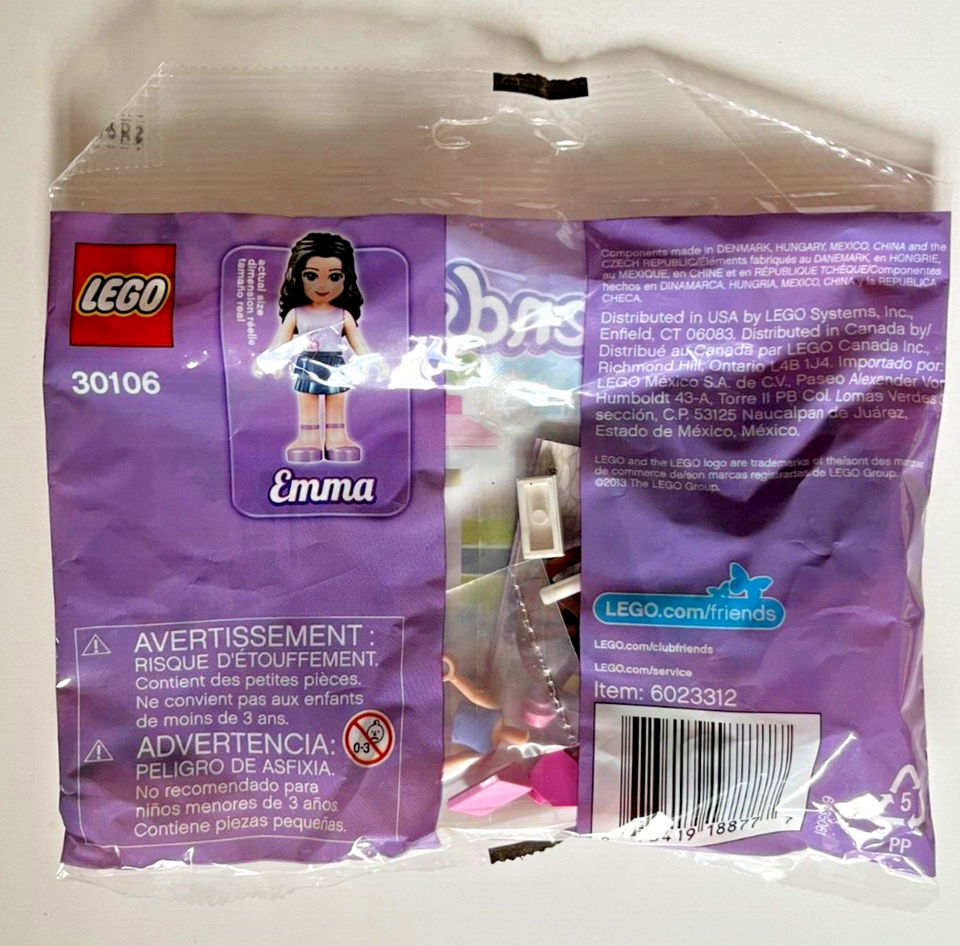 30106 EMMA'S ICE CREAM STAND friends lego NEW poly bag legos set ...