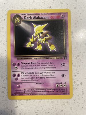 Pokemon Dark Alakazam Team Rocket 18/82 Unlimited | eBay