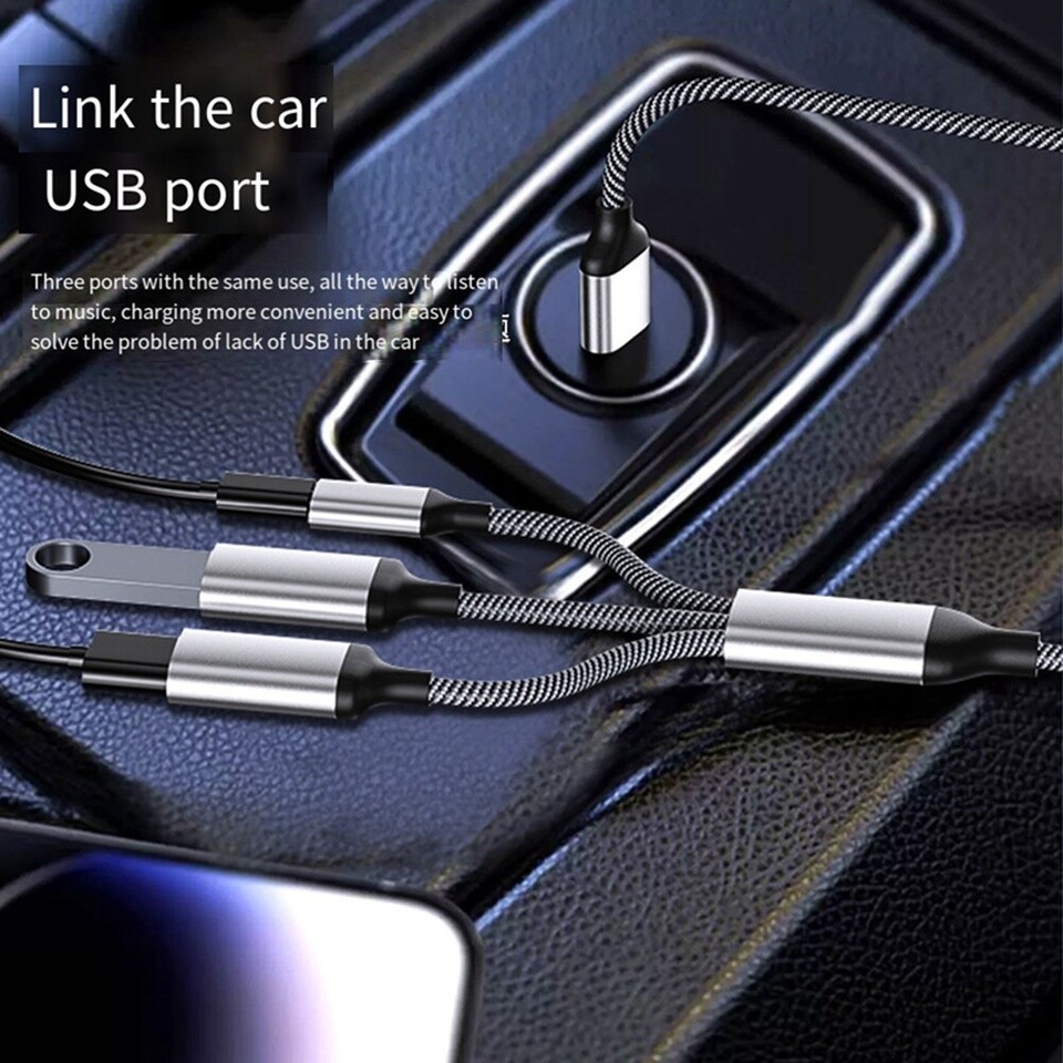 1X(USB-Splitterkabel, Datenstrom-Split-Adapter, USB-C-OTG-Kabel ...