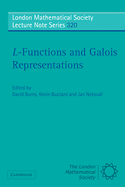 NEW BOOK L-Functions and Galois Representations by Edited by David ...