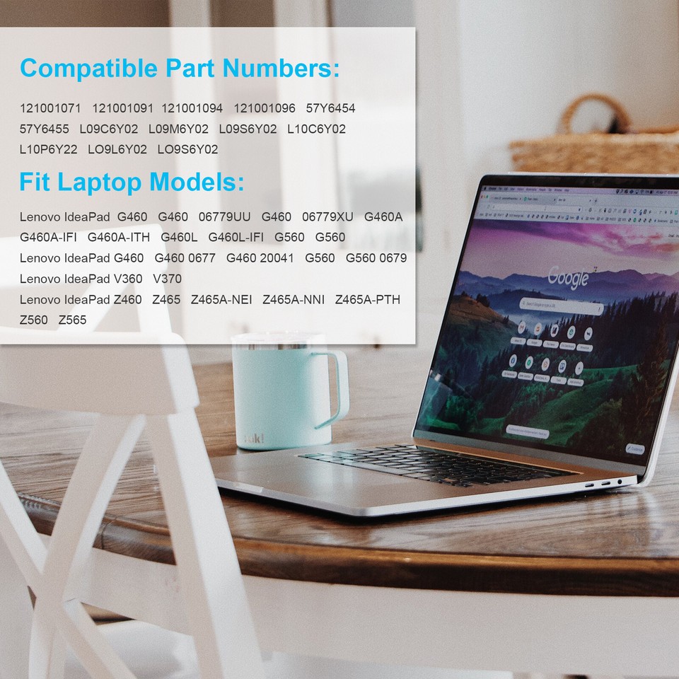 L09S6Y02 Battery for Lenovo V570 G560 B570 IdeaPad Z470 Z560 Z565 Z570 ...