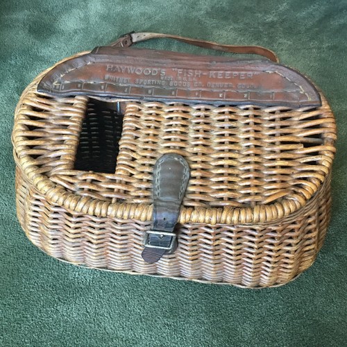 EXCELLENT OLD HAYWOOD FISH KEEPER CREEL FROM WHITNEY SPORTING GOODS ...