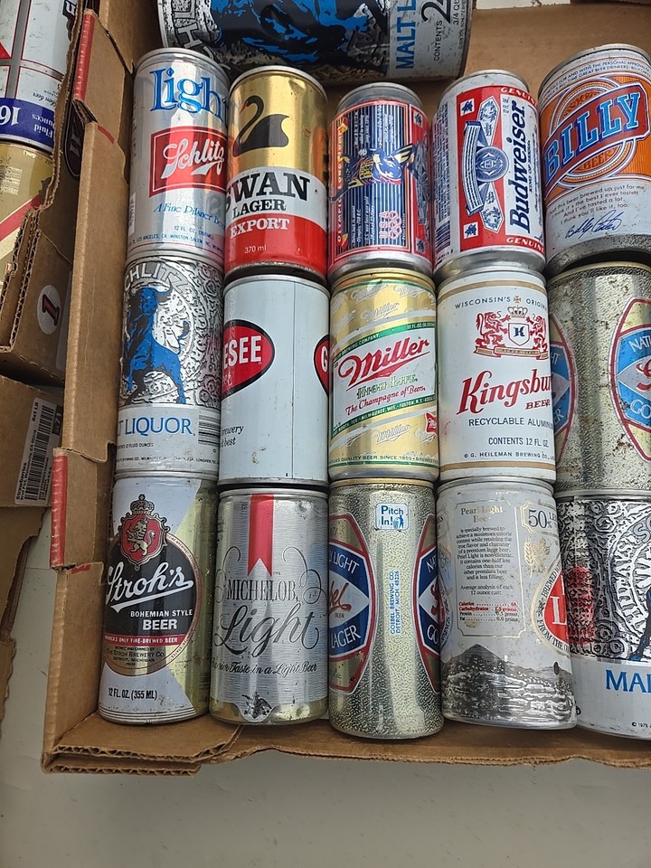 Lot Of 73 Empty Vintage Beer Cans, Variety From 70s 80s See Photos For ...