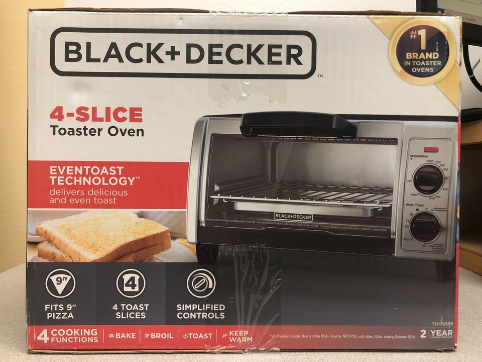 Black+Decker TO1705SB Stainless Steel Black/Silver Toaster Oven | eBay