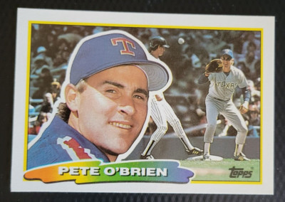 1988 Topps Big PETER Pete MICHAEL O'BRIEN Texas Rangers MLB Baseball ...
