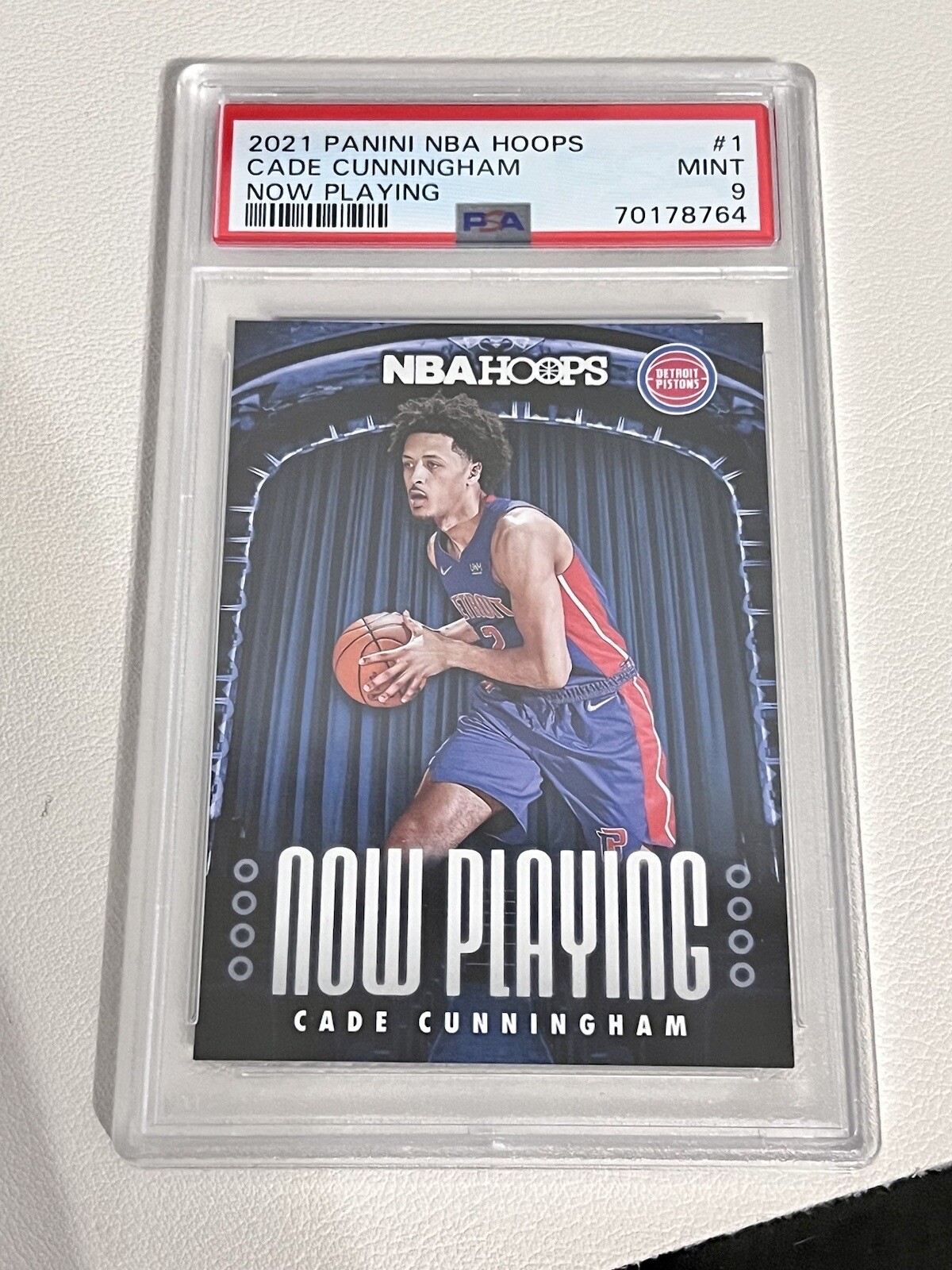 2021-22 Panini NBA Hoops Now Playing Cade Cunningham #1 Rookie RC PSA 9 ...