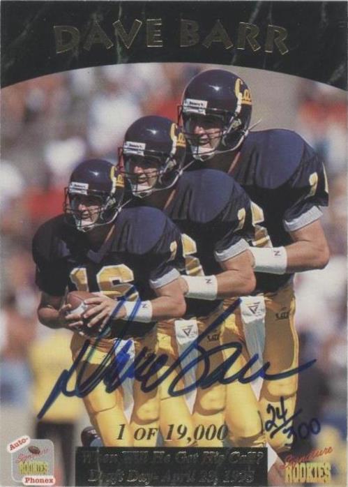 1995 Signature Rookies Auto-Phonex - Dave Barr #12 Autographs /300 (AU ...