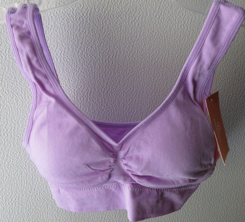 Packgout Light Purple Padded Pull Over Sports Bra Medium Fitness Yoga ...