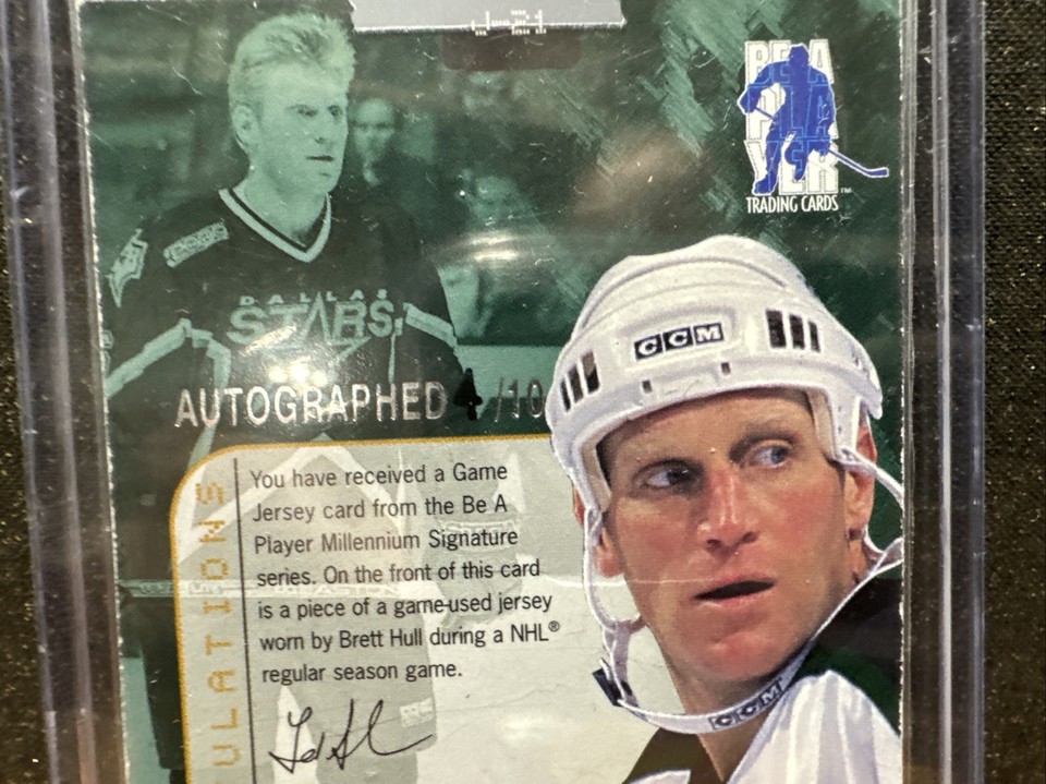 Brett Hull 1999 BAP In The Game Autographed Jersey Card #4/10 VERY RARE ...