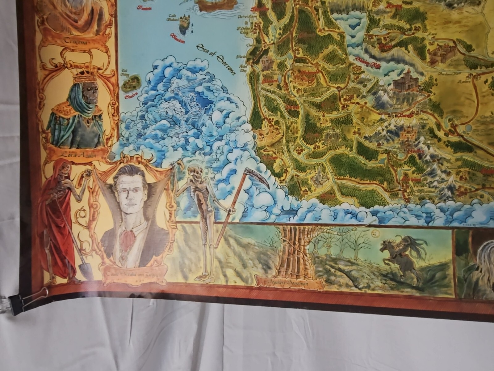 VINTAGE RAVENLOFT LAND OF THE MISTS PROMO POSTER MAP RARE AD&D 2ND ...