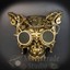 Men's Steampunk Fantasy Robotic Cyborg Wolf Terminator Masquerade Mask ...